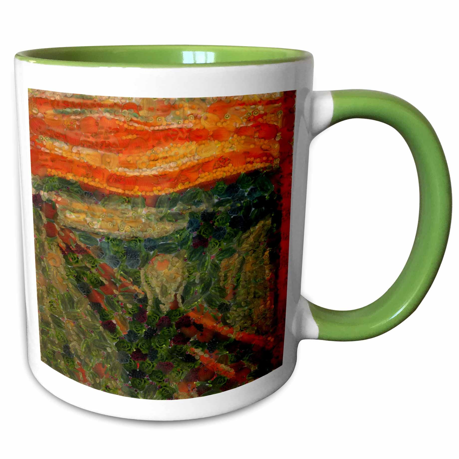 3drose, the Avocado Scream After Munch, 11oz Two-tone Green Mug ...