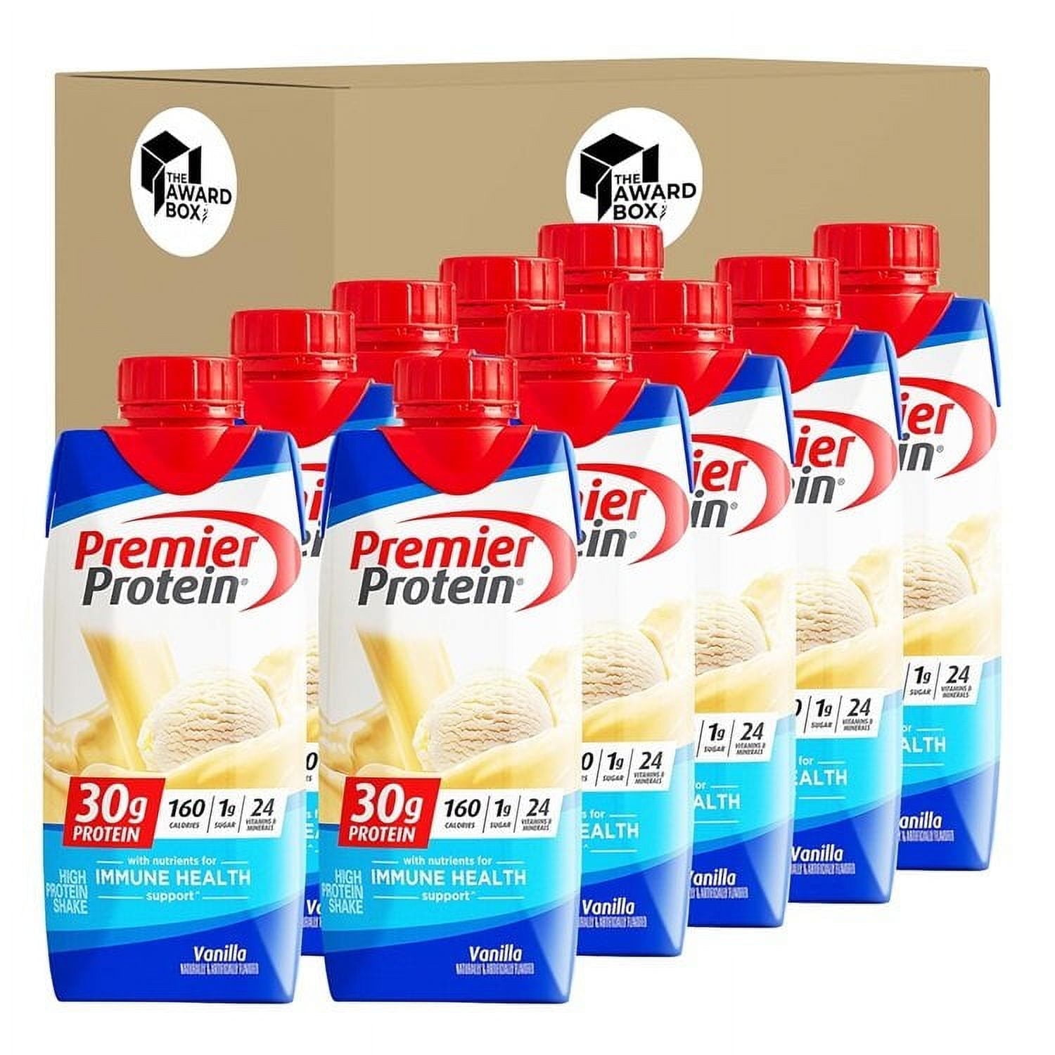 The Award Box Premier High Protein Shakes Vanilla 30 g, 11 Fl. Oz Each ...