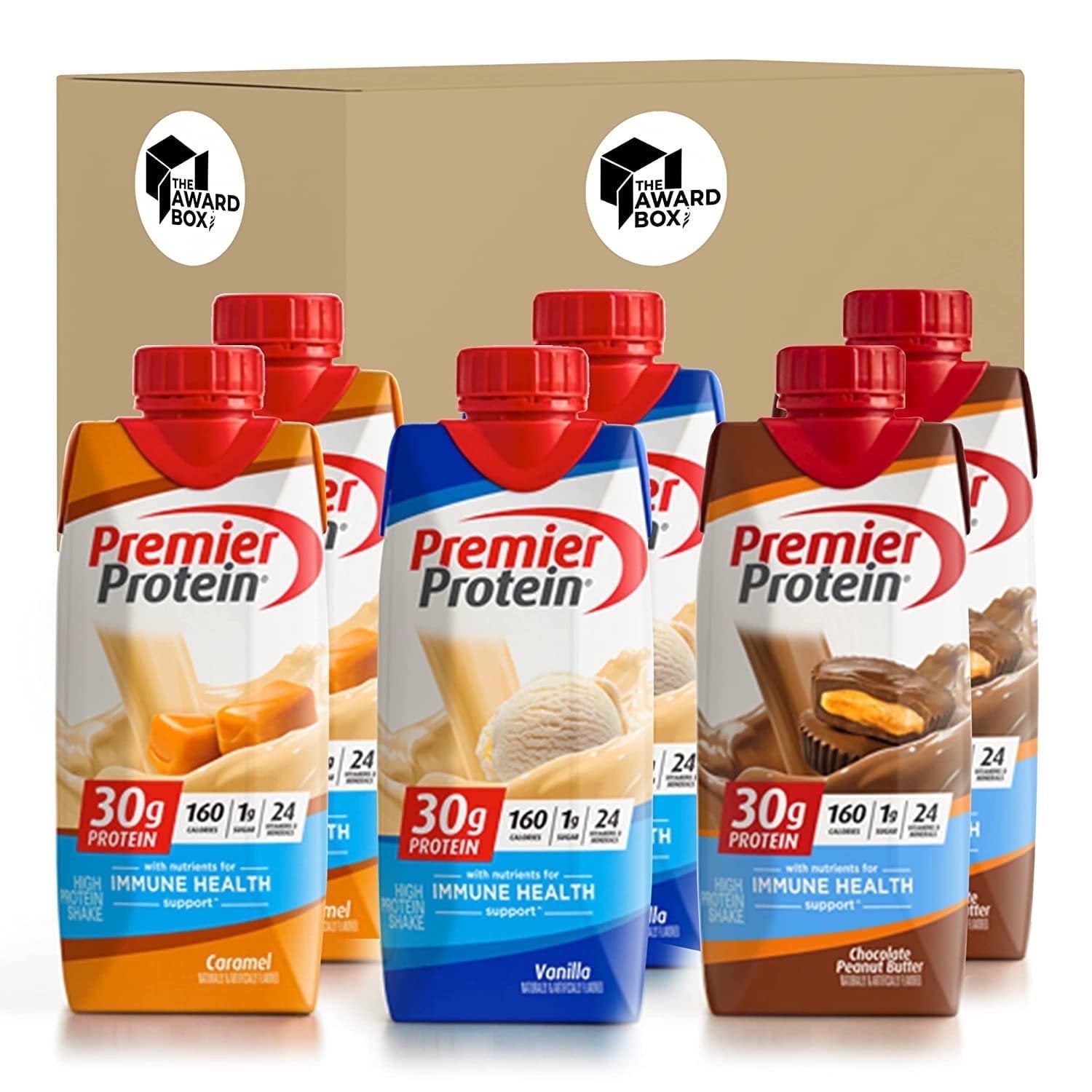 The Award Box Protein Shake Variety 6 Pack, 11 Fl. Oz, Chocolate, Caffe ...