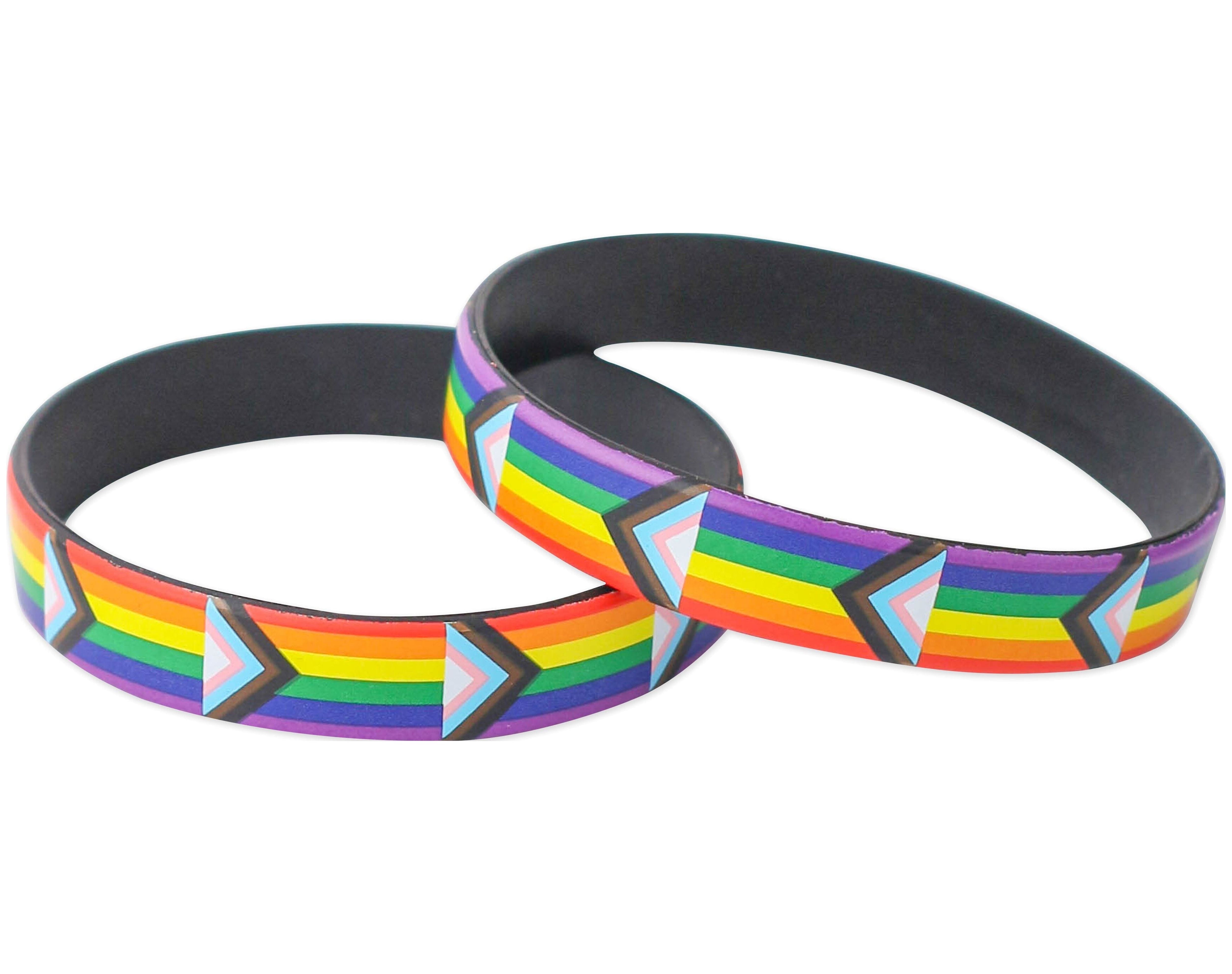 The Awareness Company Daniel Quasar Flag Silicone Bracelet Wristbands 2 ...