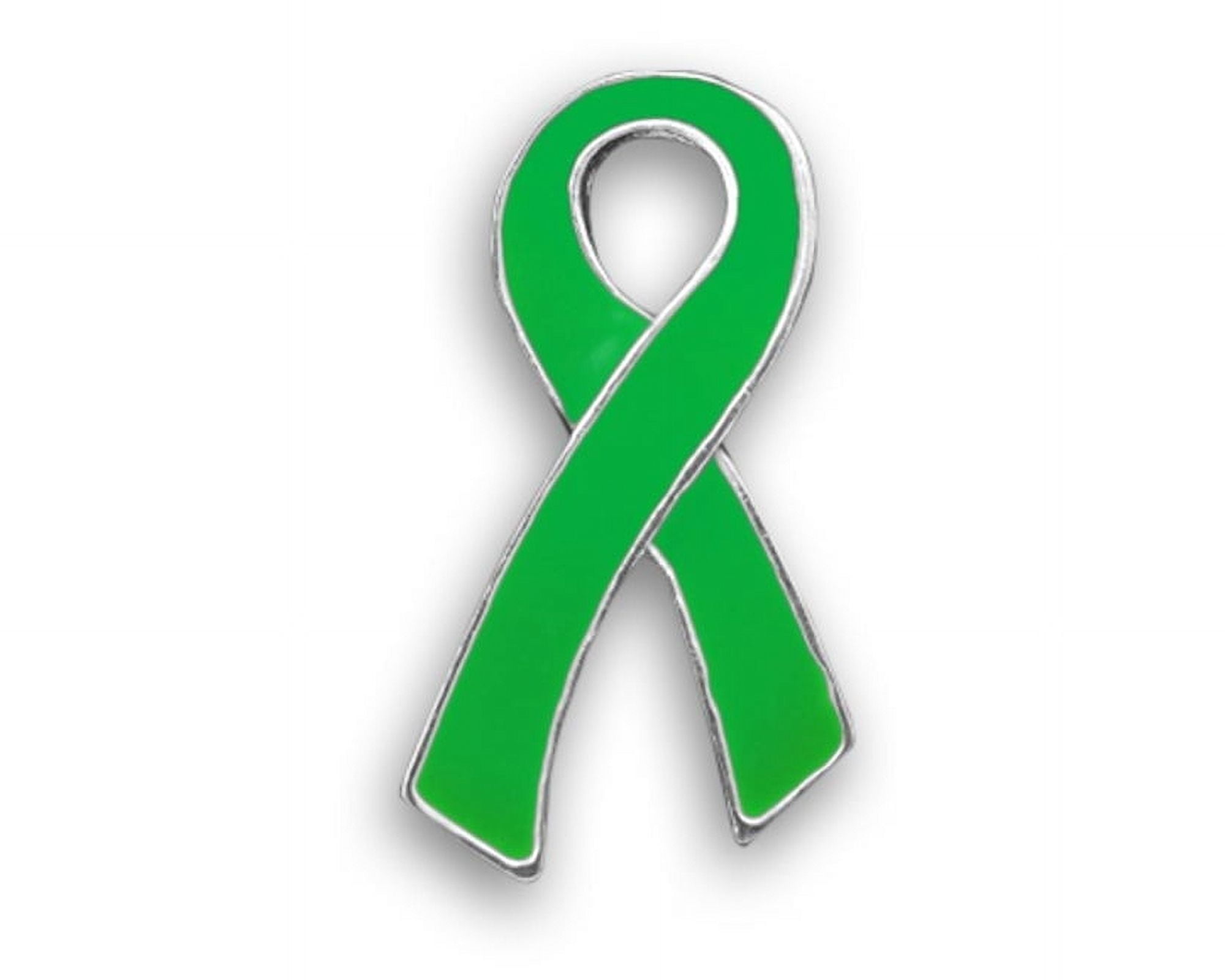 The Awareness Company Large Flat Green Ribbon Mental Health Awareness ...