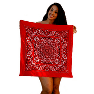 CTM 27 Inch Extra Large Cotton Texas Paisley Bandana - Walmart.com