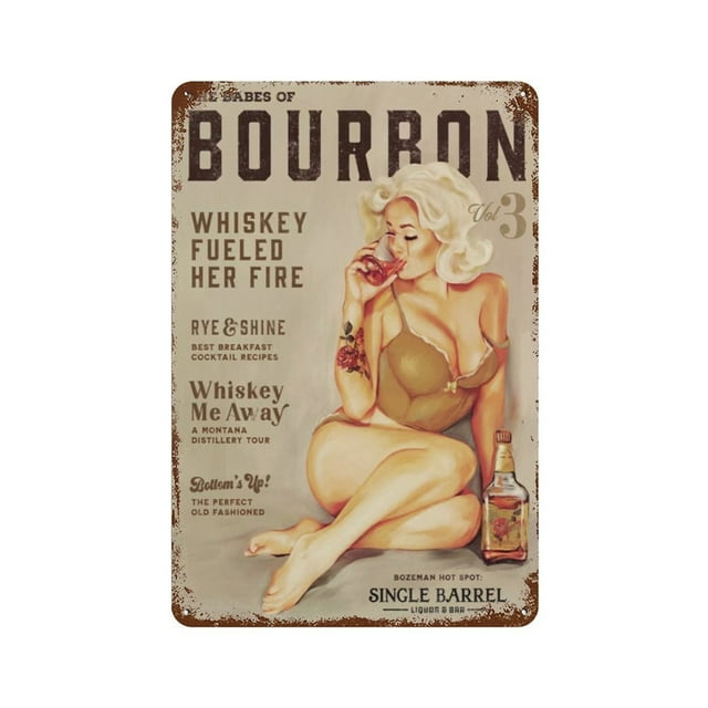 The Babes Of Bourbon Cute Blonde Pinup Girl In Lingerie Drinking