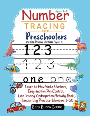 Pre-Owned Number Tracing for Preschoolers and Kids, Practice Workbook ...