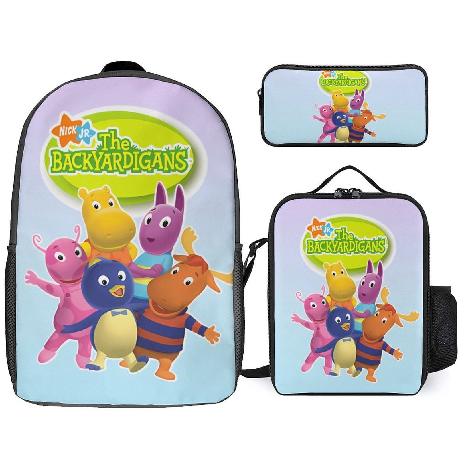 The Backyardigans 3 Piece Backpack Set with Lunch Bag Pencil Case ...