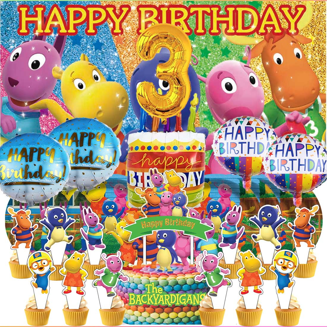 The Backyardigans 3rd Tableware Balloons Cake Toppers Backdrop Banner ...