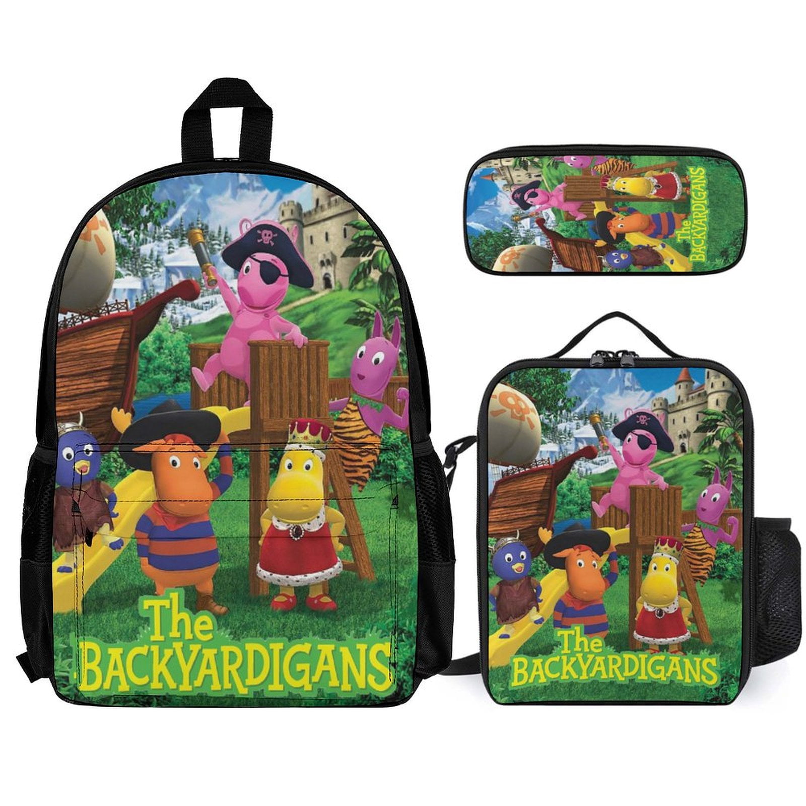 The Backyardigans Backpacks 3pcs Set Travel Hiking Camping Shoulders ...
