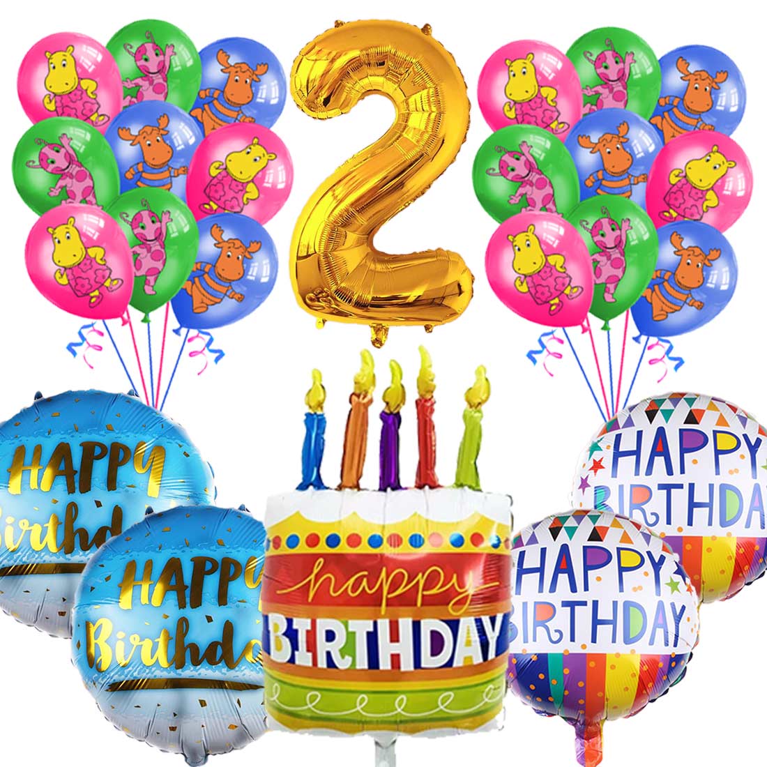 The Backyardigans Balloons Party Supplies 2nd Big Number Decorations ...