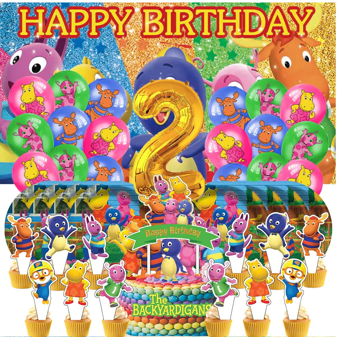The Backyardigans Balloons Party Supplies 2nd Decor Tableware Birthday ...