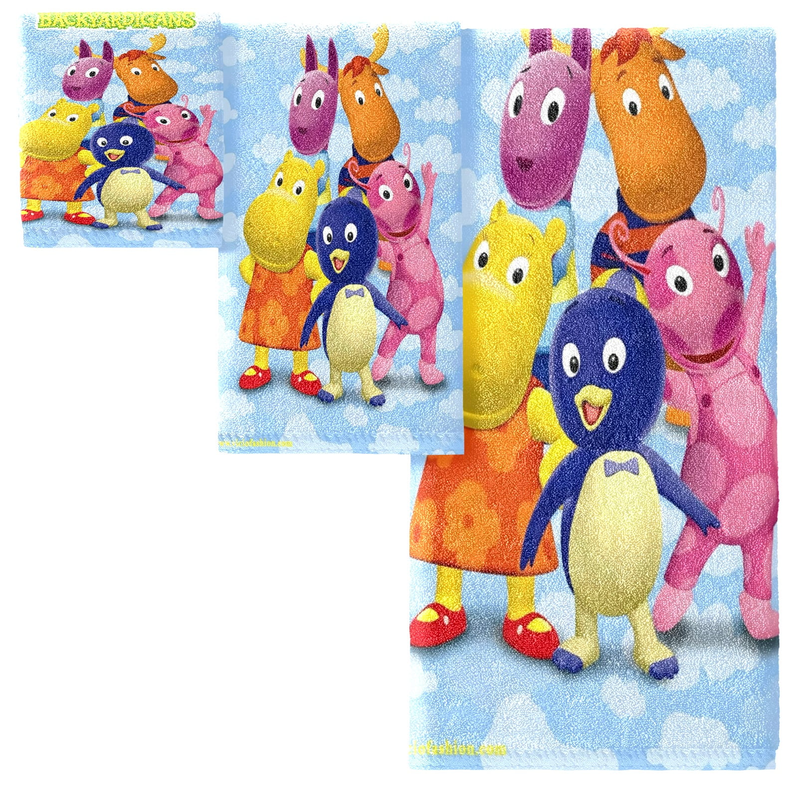 The Backyardigans Bath Towel Set (3 pcs),bath, hand, and beach towels ...