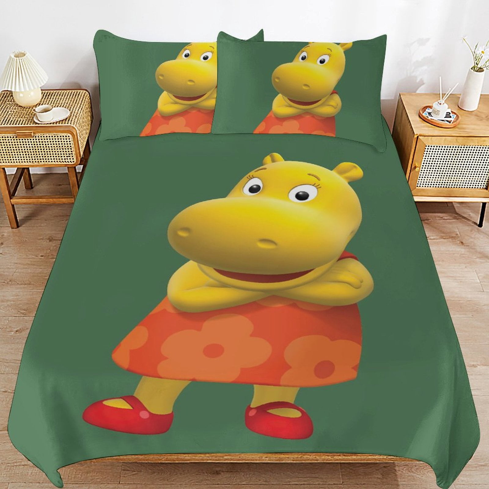 The Backyardigans Cartoon 3 Piece Bedding Set, Cute Anime Printed Duvet ...
