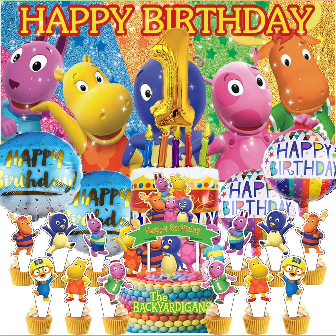 The Backyardigans Party Supplies Decor 1st Kit Balloons Birthday Cake ...