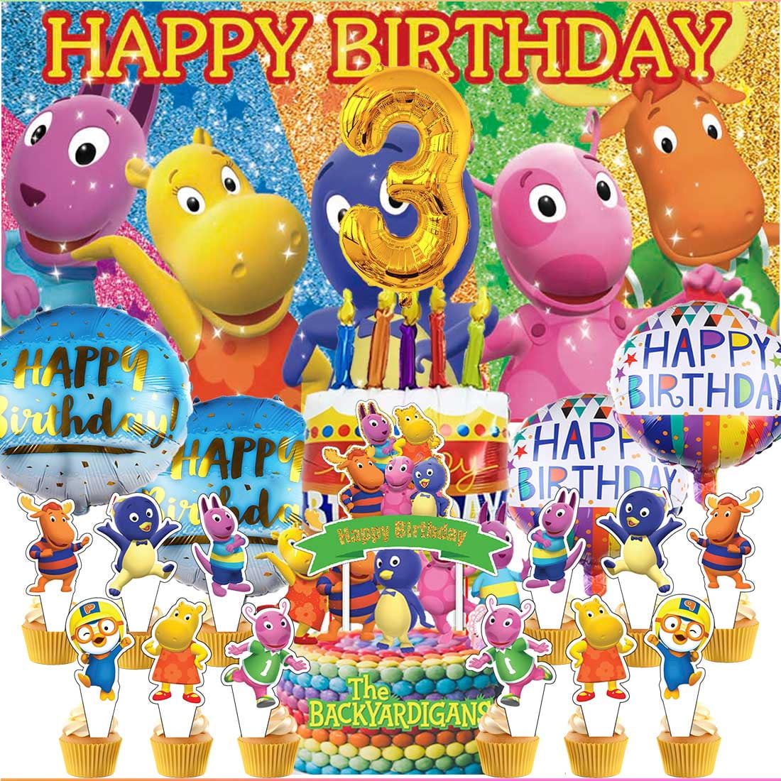 The Backyardigans Party Supplies Decor 3rd Kit Balloons Birthday Cake ...