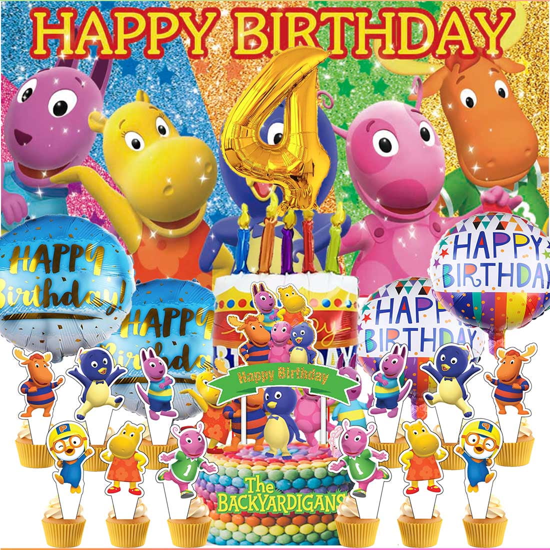 The Backyardigans Party Supplies Decor 4th Kit Balloons Birthday Cake ...