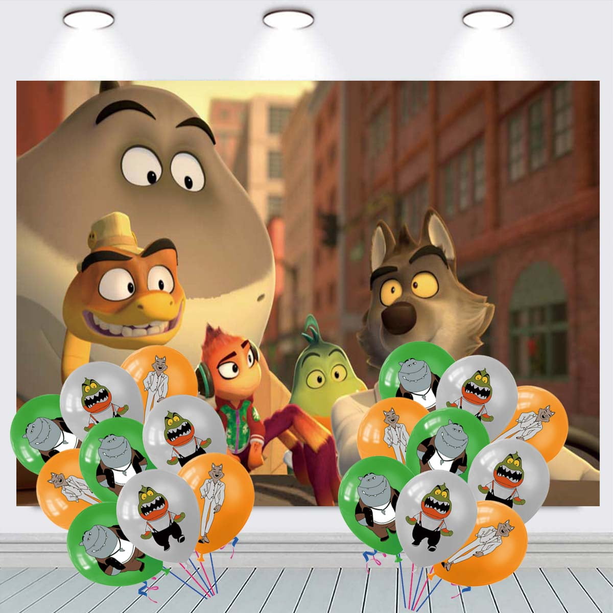 The Bad Guys Backdrop Banner Balloons Party Decorations Supplies ...