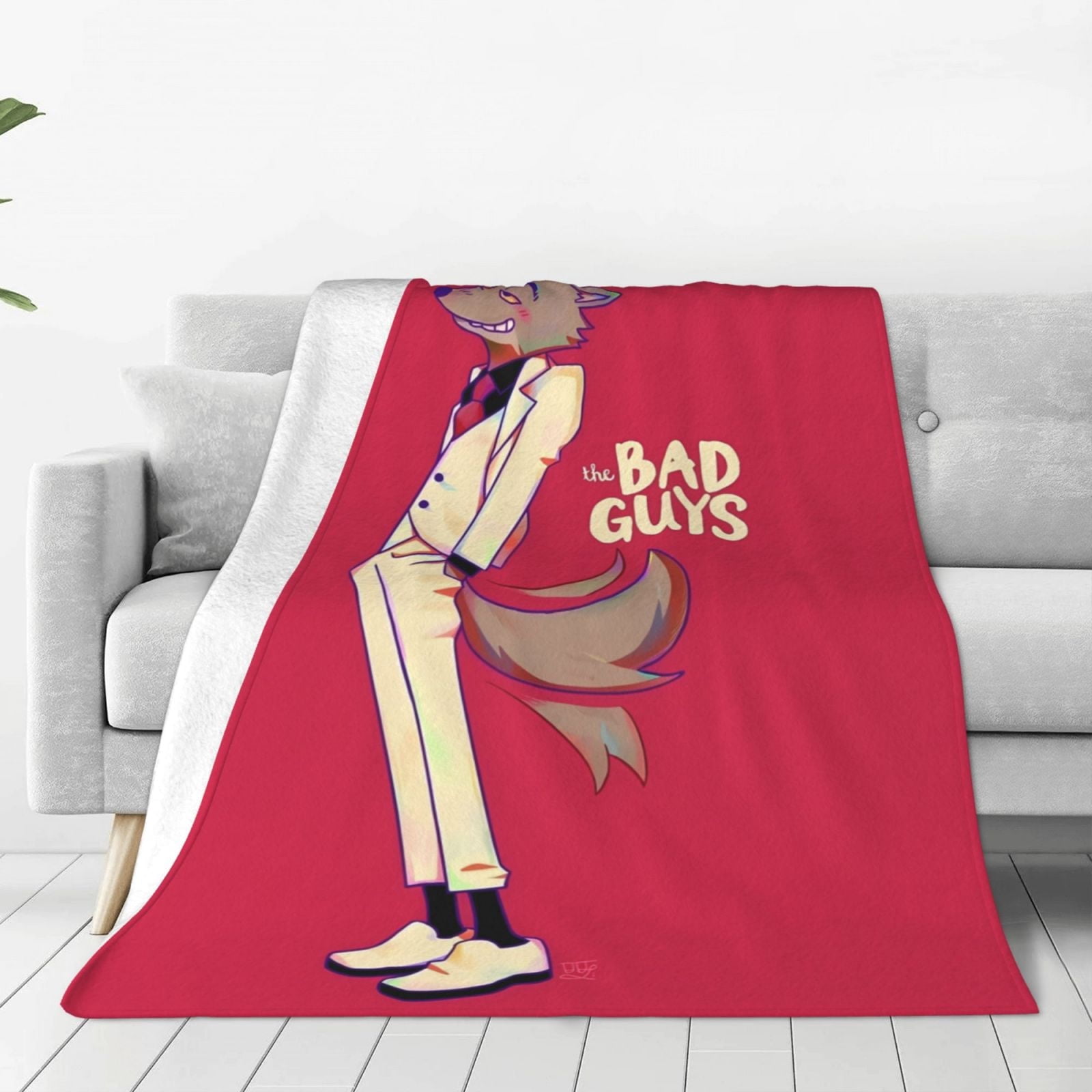 The Bad Guys Mr. Wolf Throw Blanket Couch Bed Sofa Soft Lightweight ...
