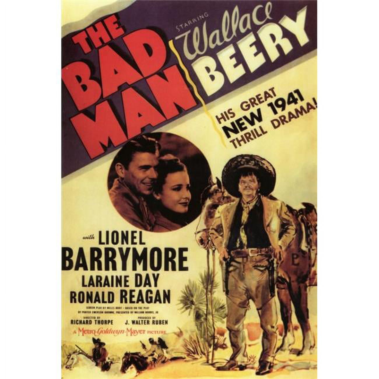The Bad Man Movie Poster - 27 x 40 in. - Walmart.com