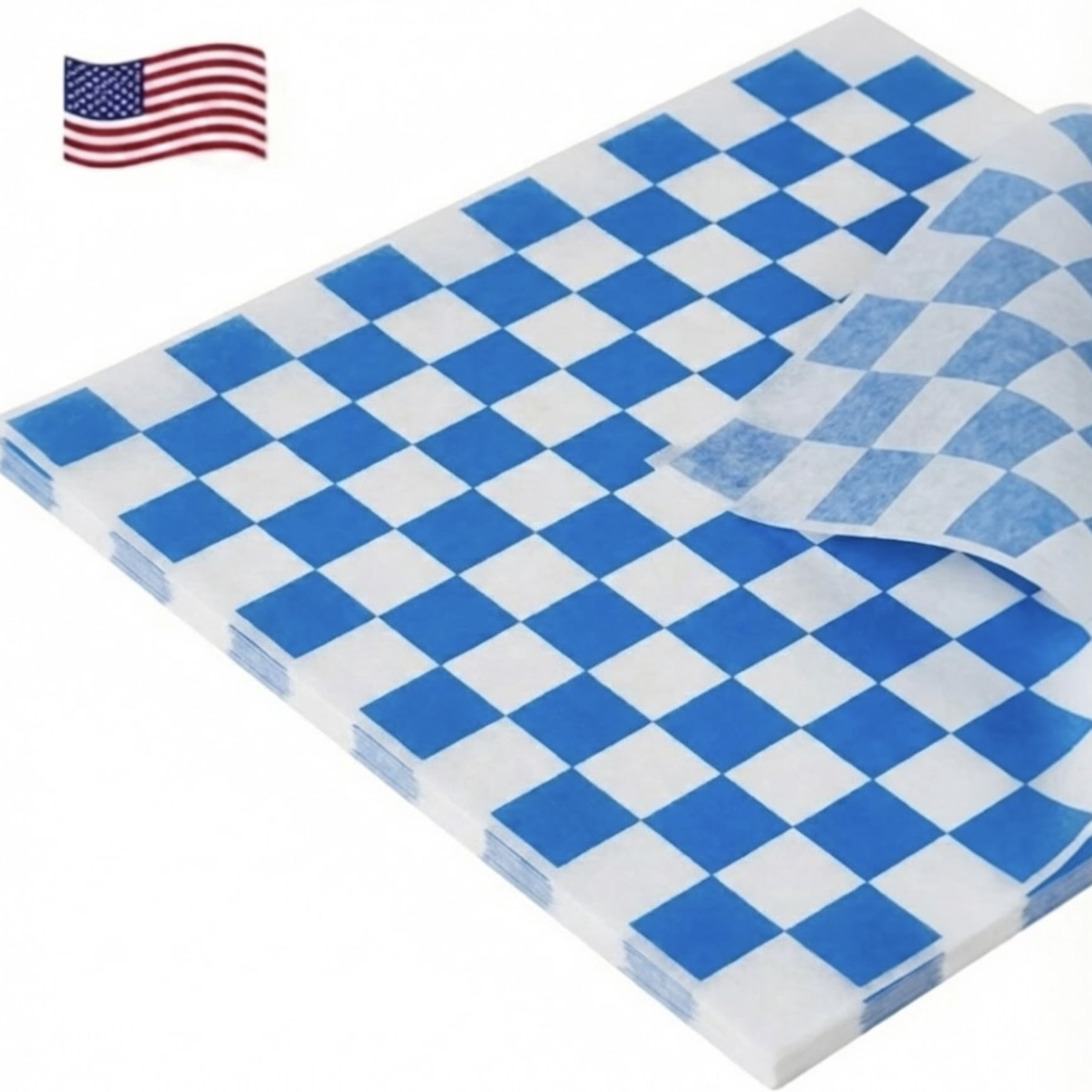 The Baker Celebrations 200 Count Blue Checkered Food Basket Liners and ...