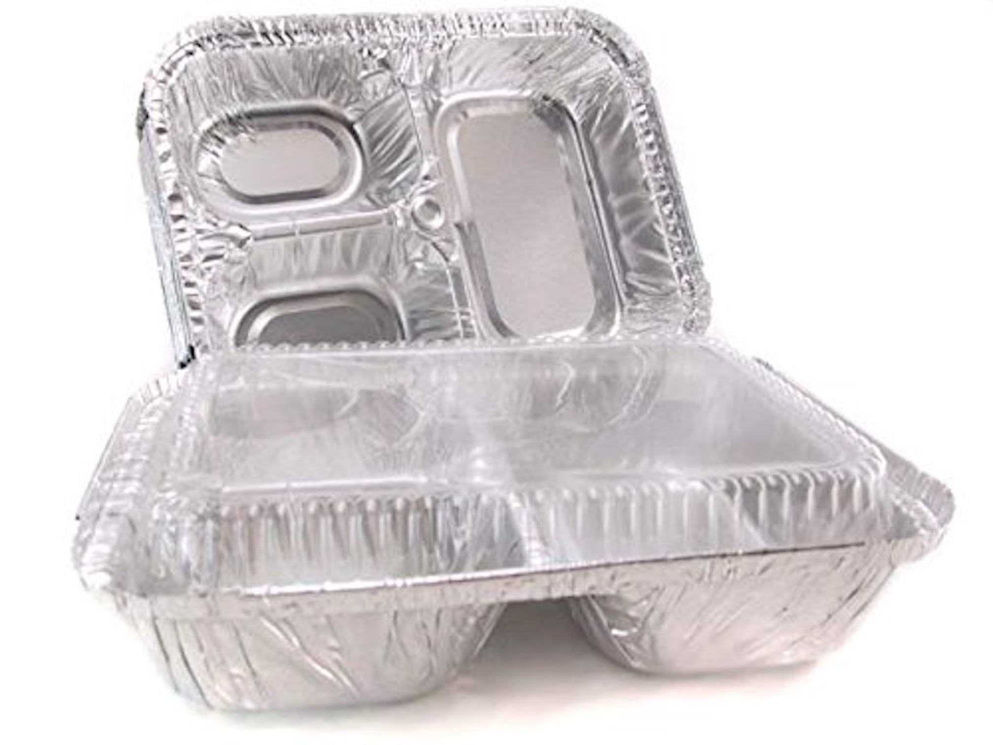 The Baker Celebrations 25 Aluminum Foil 3-compartment Trays, Made in ...