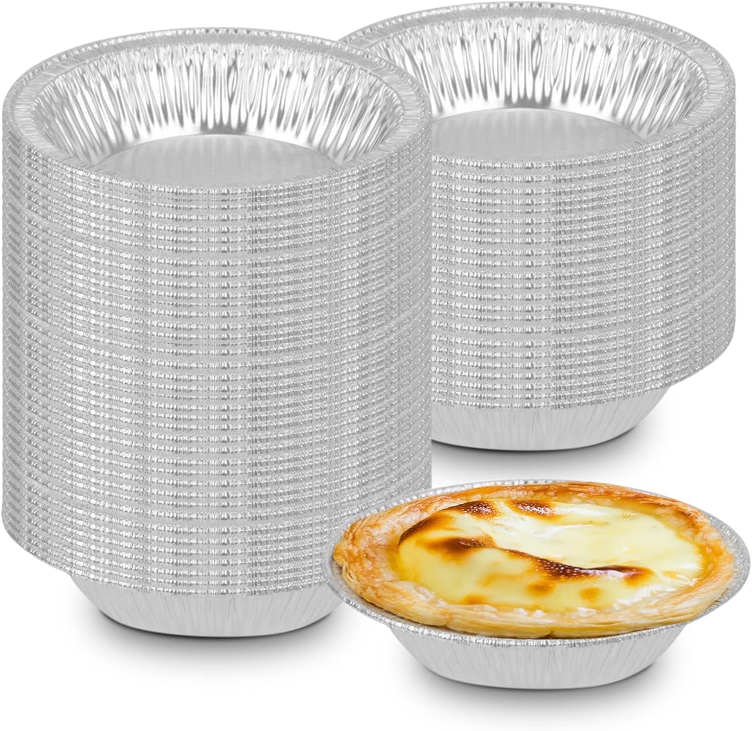 The Baker Celebrations 50-Count Aluminum Foil Disposable Tart Pans, 4.25 Inches - Made in USA ...
