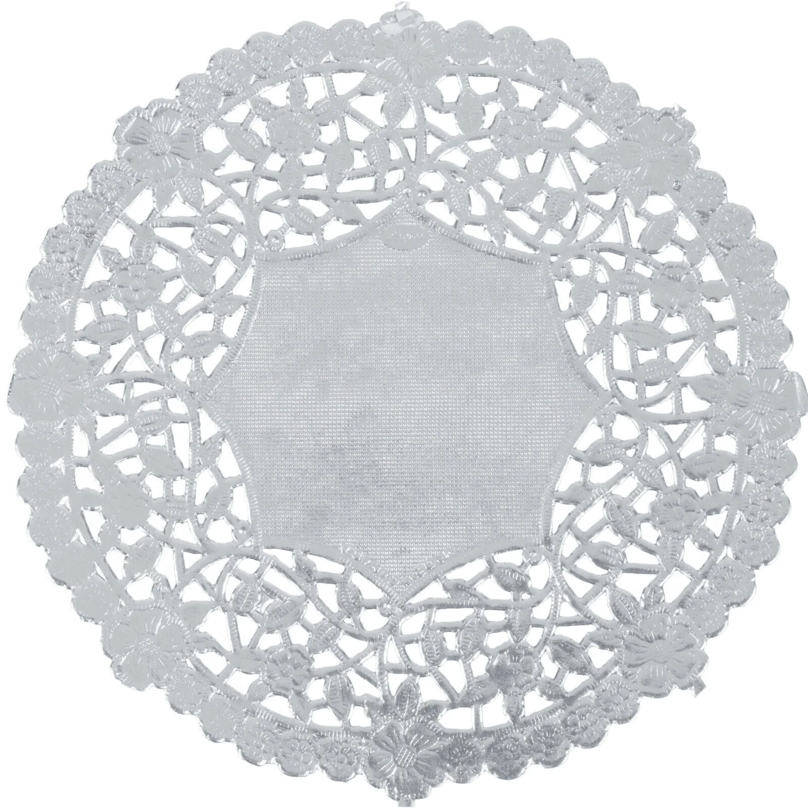 The Baker Celebrations 6" Silver Foil Lace Doilies - 100 Count ...