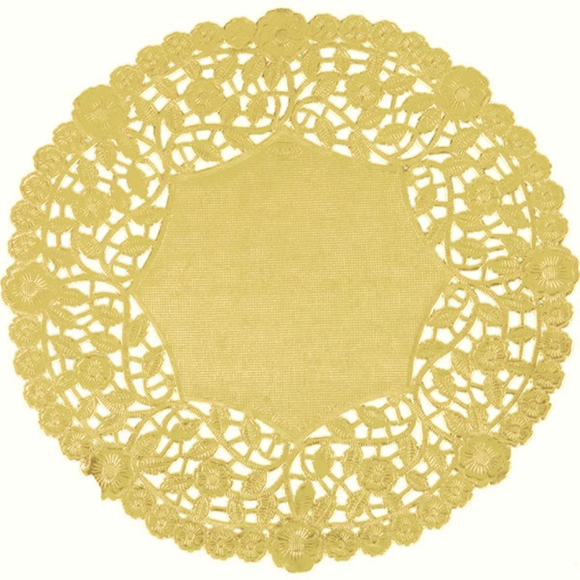 The Baker Celebrations 8 Inch Round Gold Doilies, 50 Count - Walmart.com