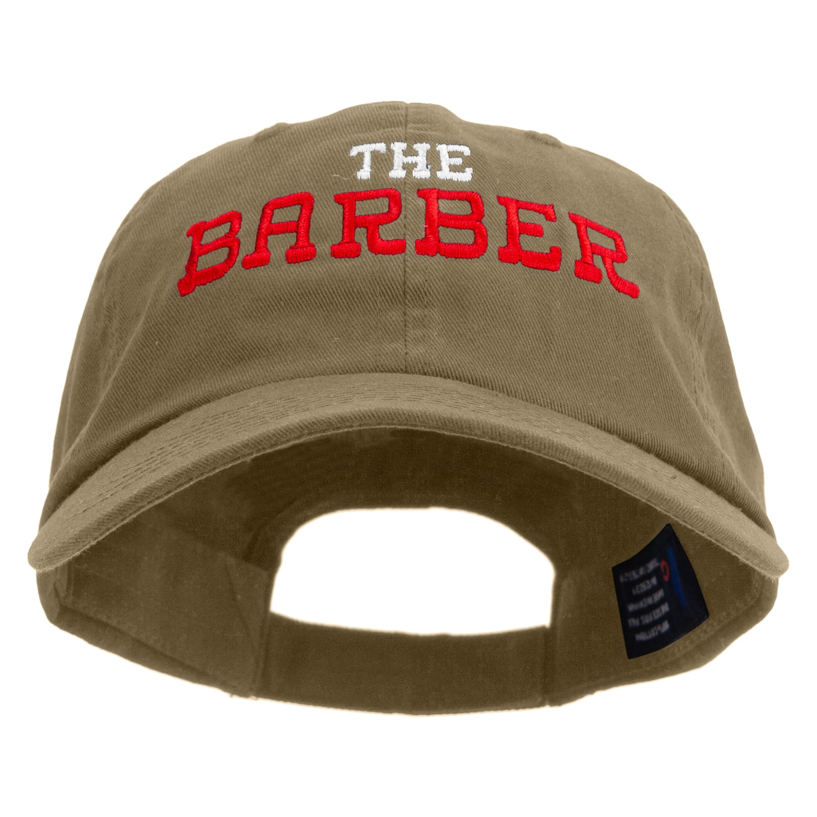 The Barber Logo Embroidered Low Profile Dyed Cotton Twill Cap - Khaki ...