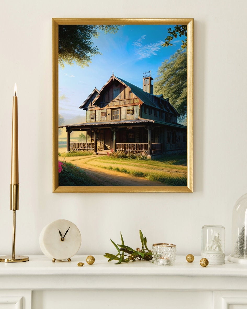 The Barn Raiser - Farm House Canvas Art - Walmart.com