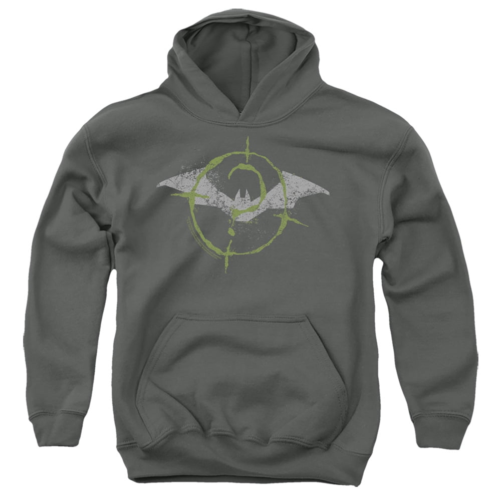 The Batman (2022) Scribbles Bat Logo Kids Pull-Over Hoodie (Large) for ...