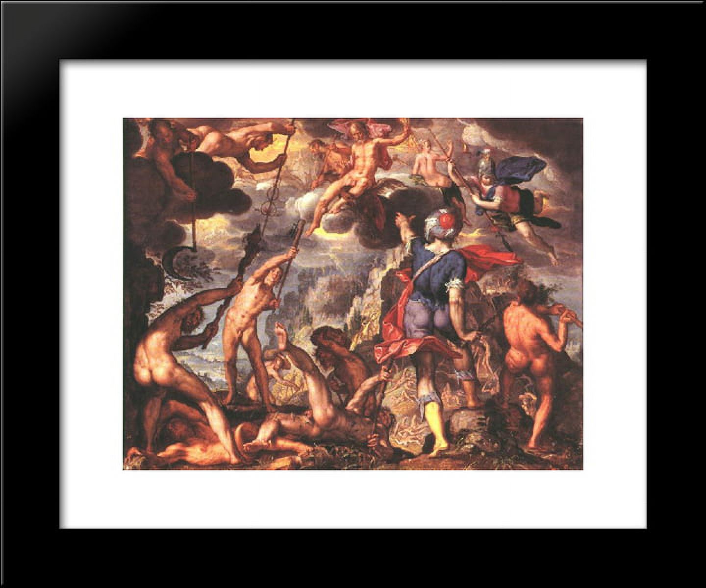 The Battle Between the Gods and the Titans 20x24 Framed Art Print by ...