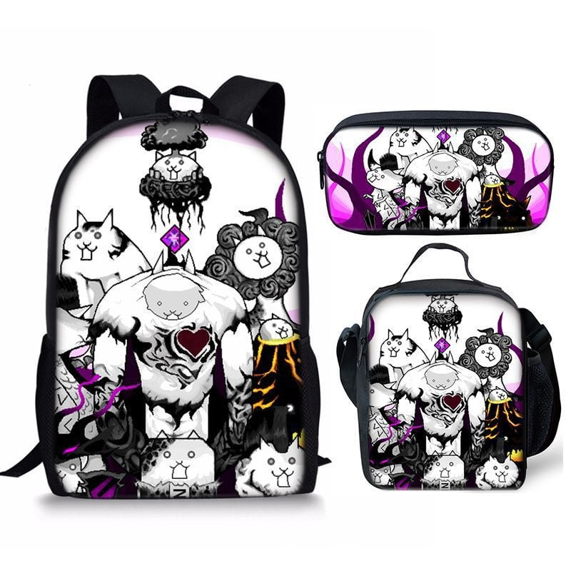 The Battle Cats Backpack 3 Piece Set Travel Daypack Combination, Back ...