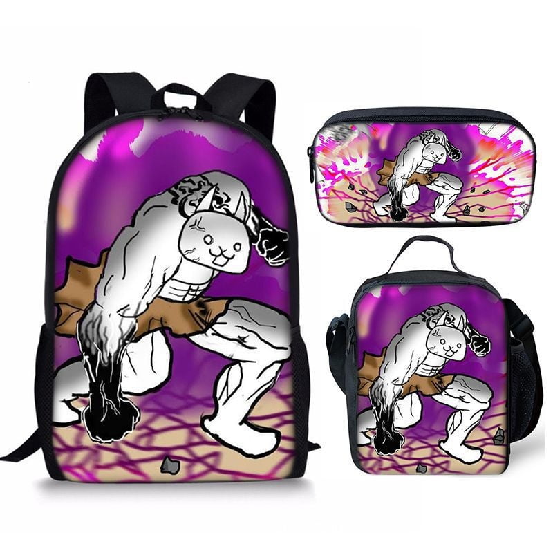 The Battle Cats Backpack 3 Piece Set Travel Daypack Combination, Back ...