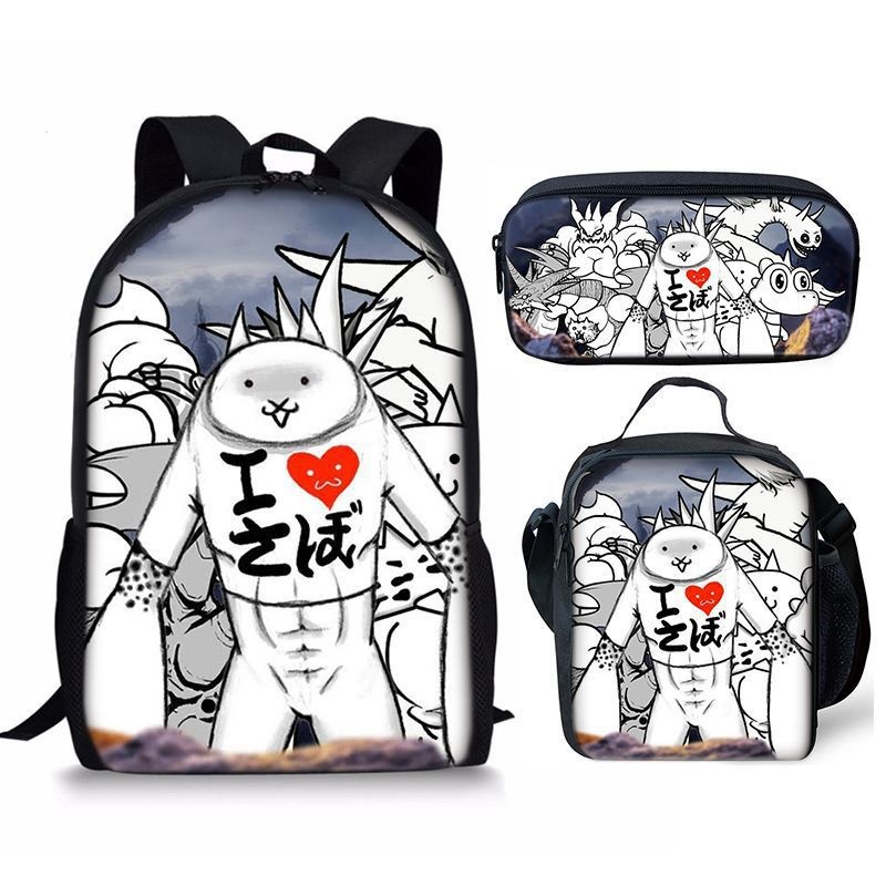 The Battle Cats Backpack 3 Piece Set Travel Daypack Combination, Back ...
