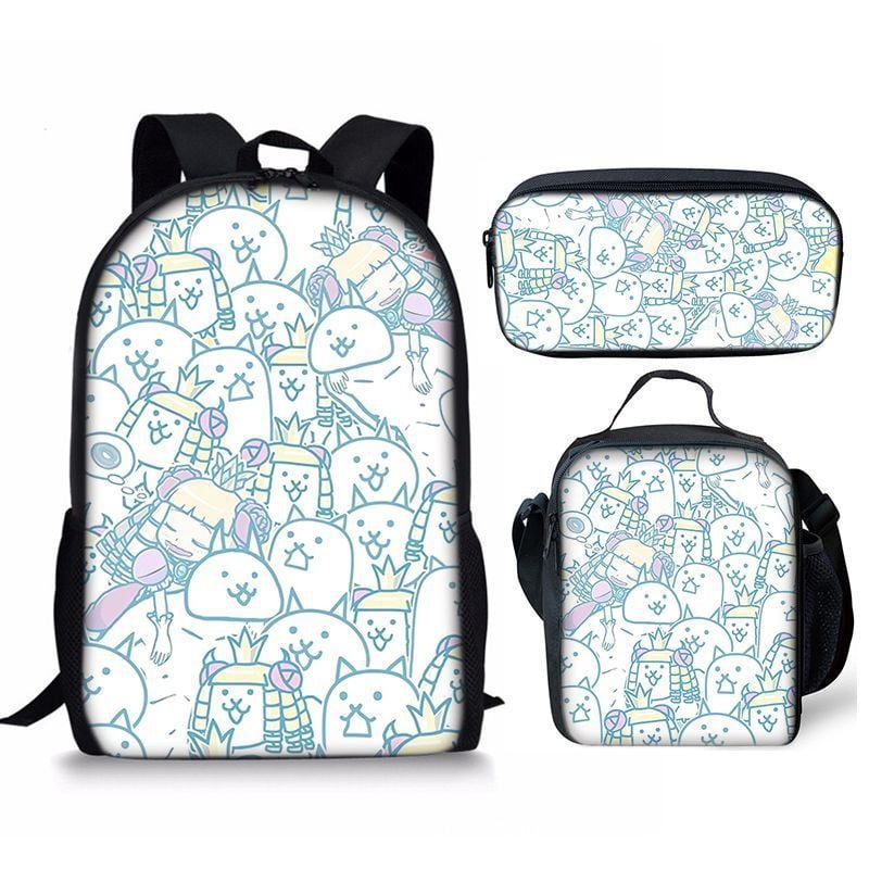 The Battle Cats Backpack 3 Piece Set Travel Daypack Combination, Back ...