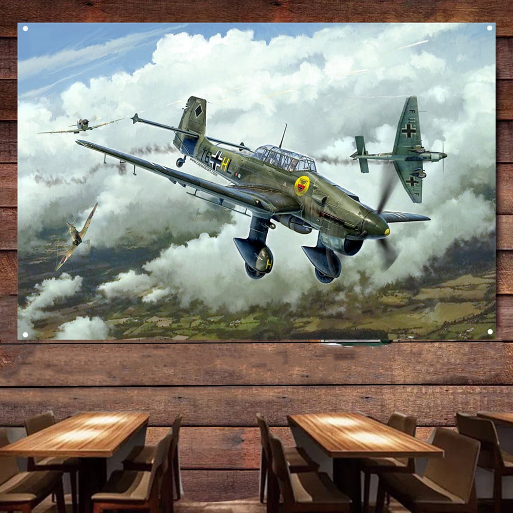 The Battle Of Britain Ju 87B Stuka Fighter Jet Wall Art Poster Print ...