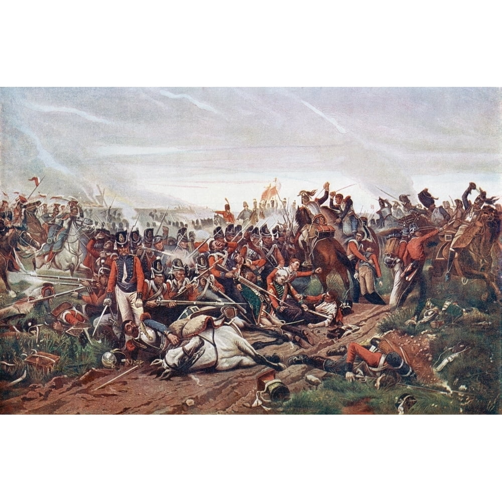 The Battle Of Waterloo Belgium 18 June 1815. French Cuirassiers ...