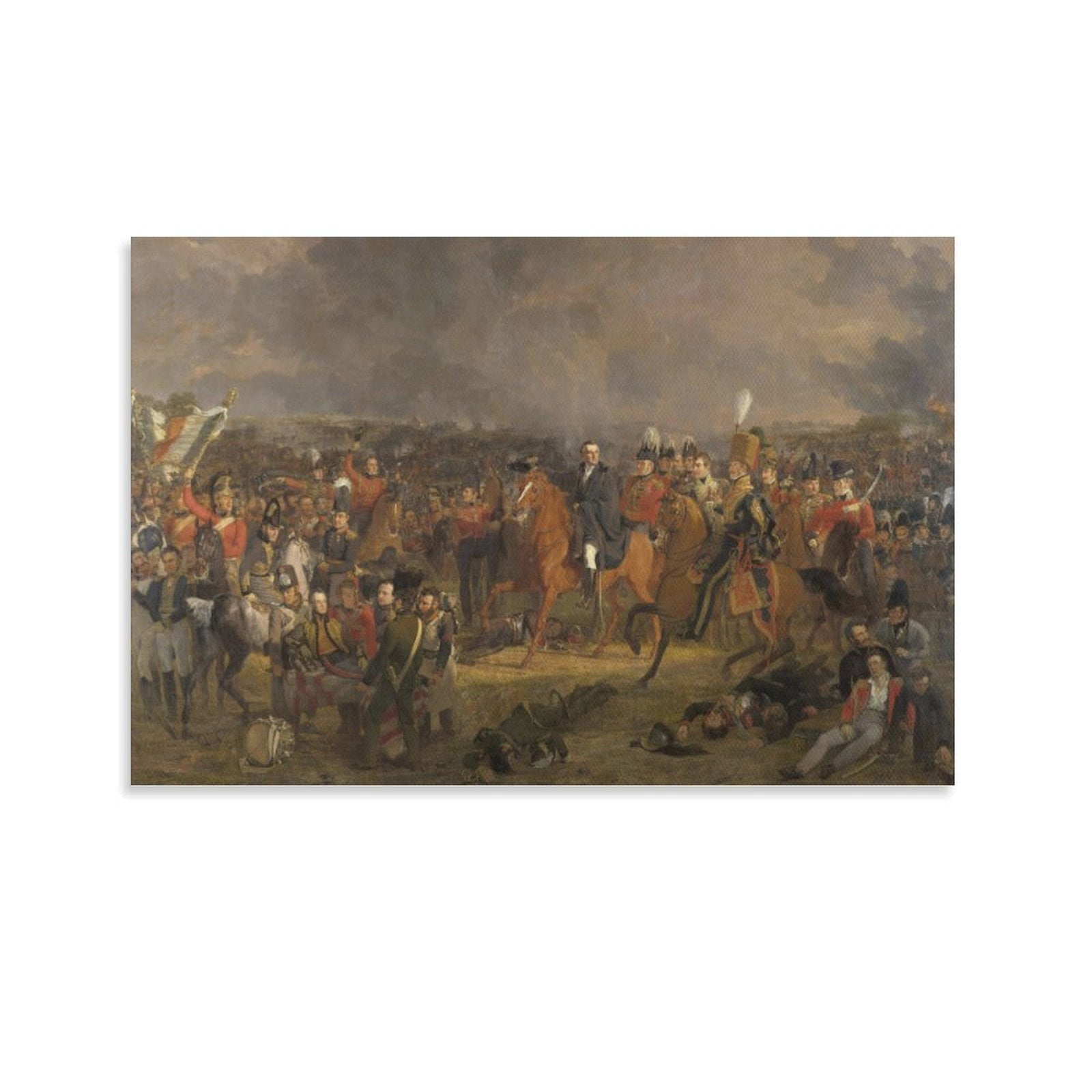 The Battle of Waterloo Poster Decorative Painting Canvas Wall Art ...