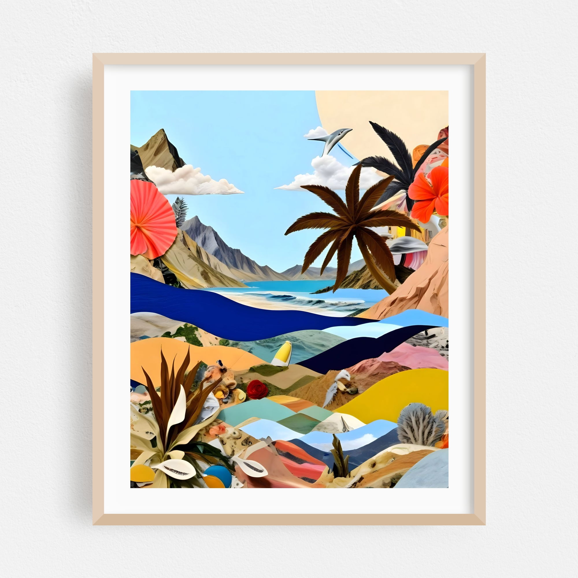 The Beach Bound Surrealist - India Digital Art Surrealism Tropical Palm Tree Coastal Fantasy ...