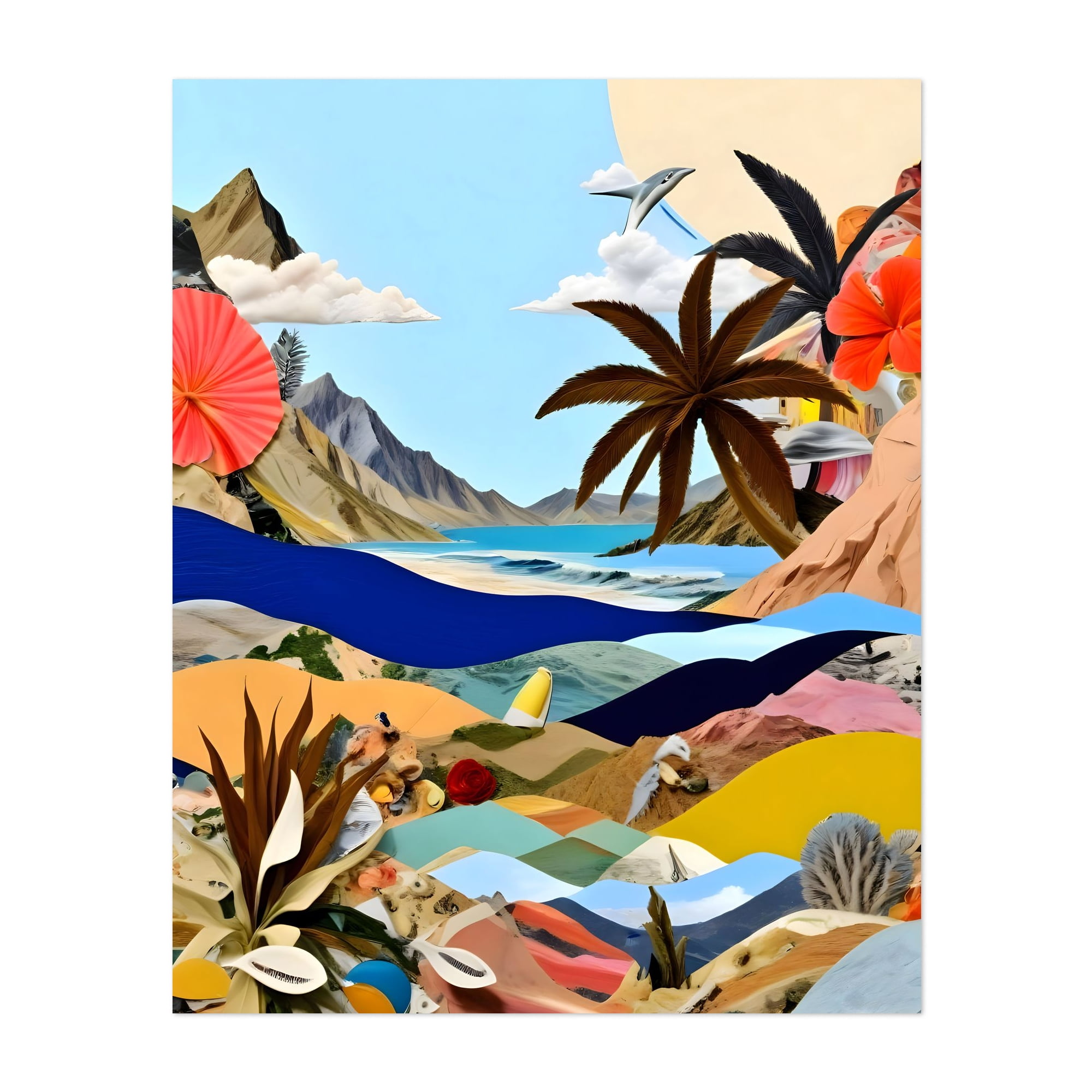 The Beach Bound Surrealist - India Digital Art Surrealism Tropical Palm ...