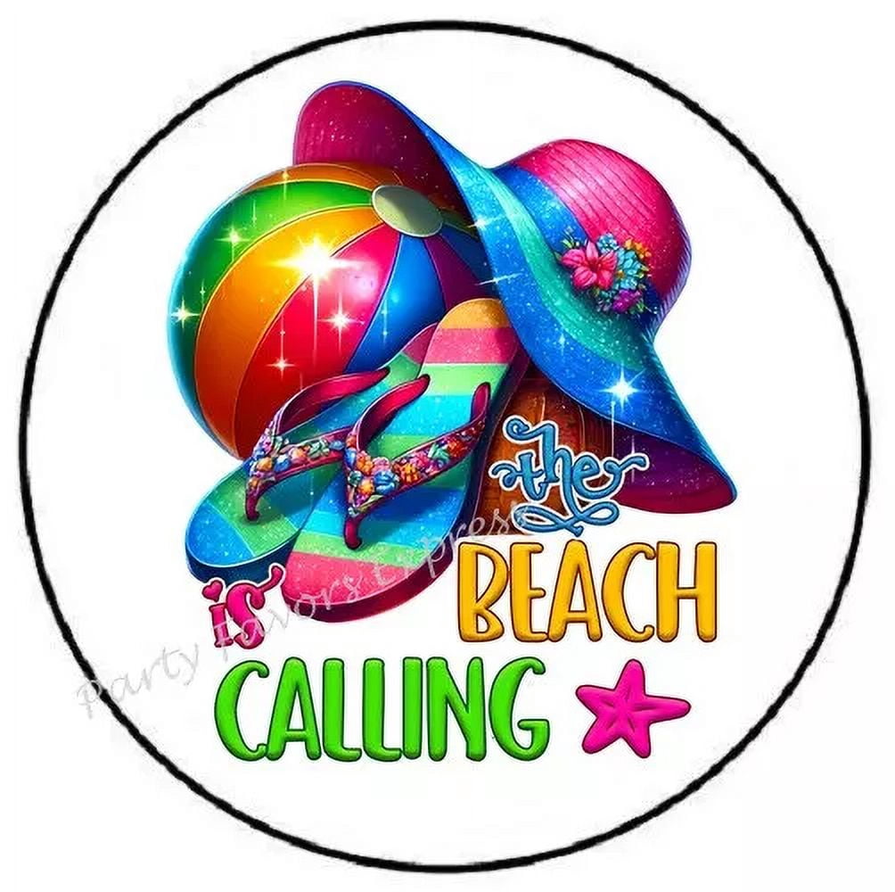 The Beach Is Calling Sticker Party Favors Sticker Envelope Seals Labels ...