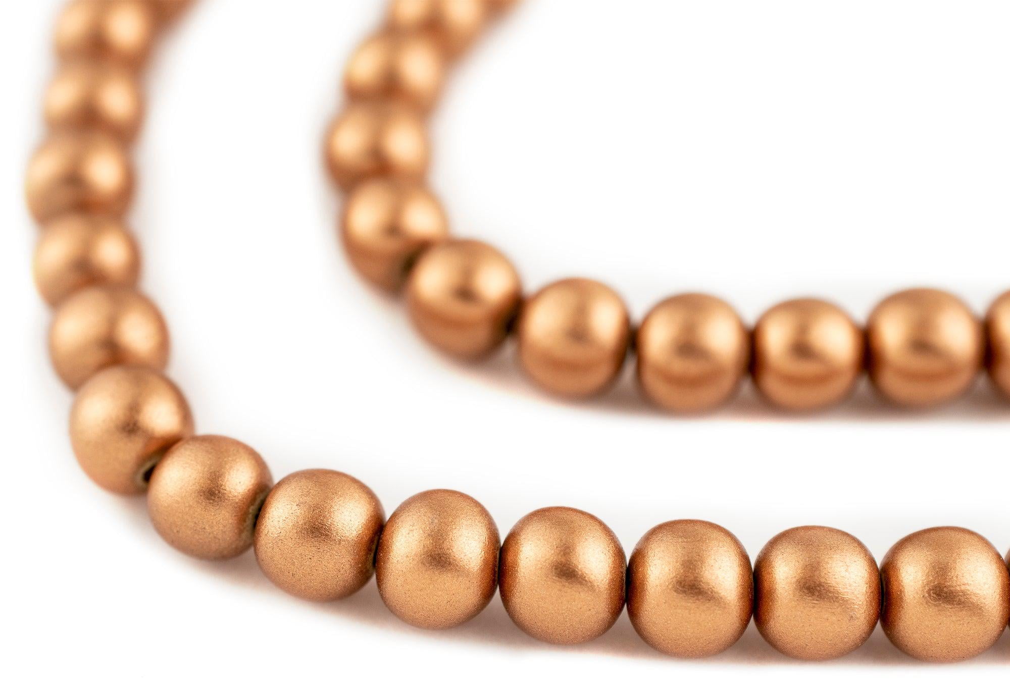 The Bead Chest Natural 10mm Wooden Beads in Copper for Jewelry Making ...