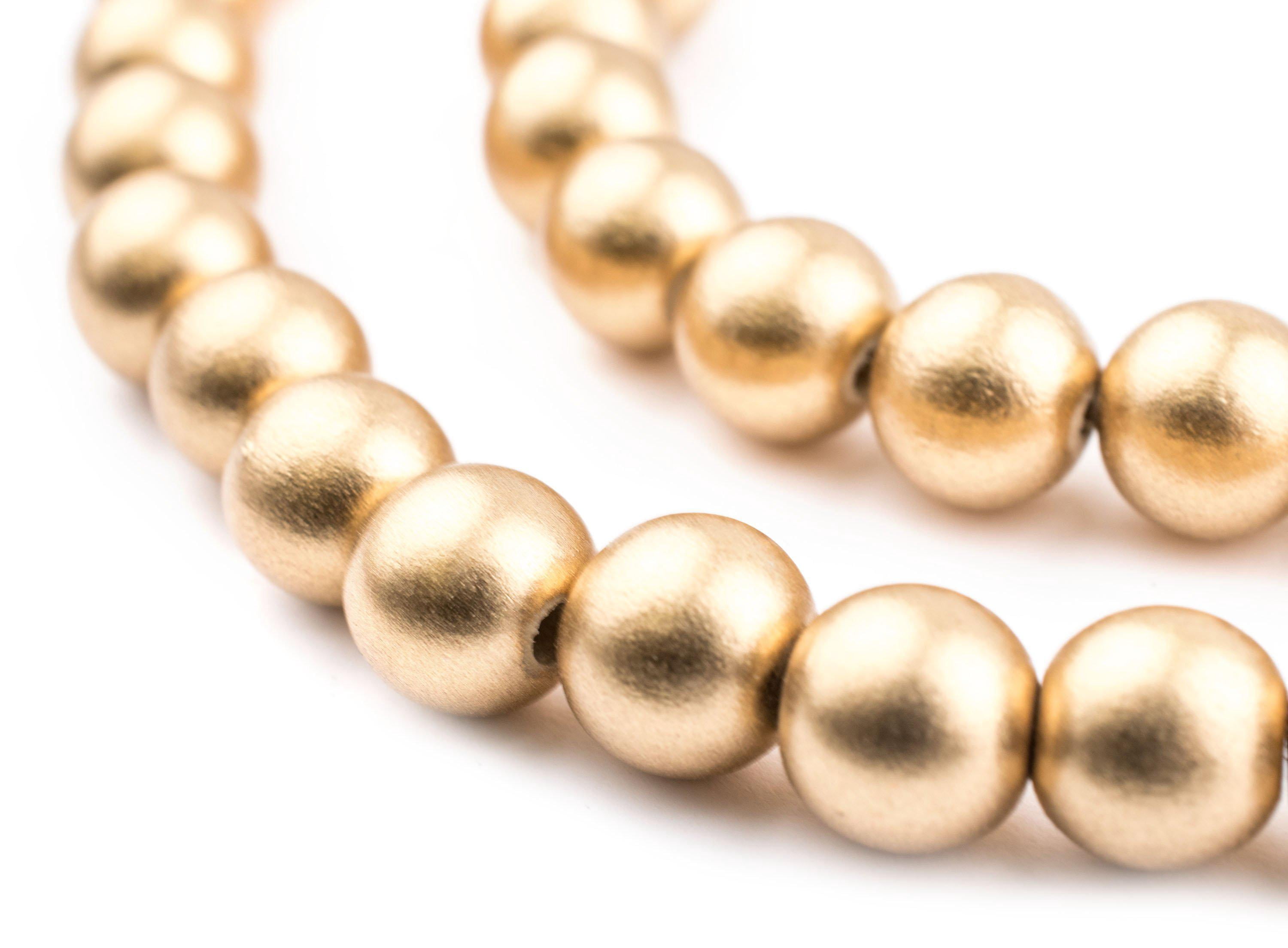 The Bead Chest Natural 10mm Wooden Beads in Gold for Jewelry Making ...