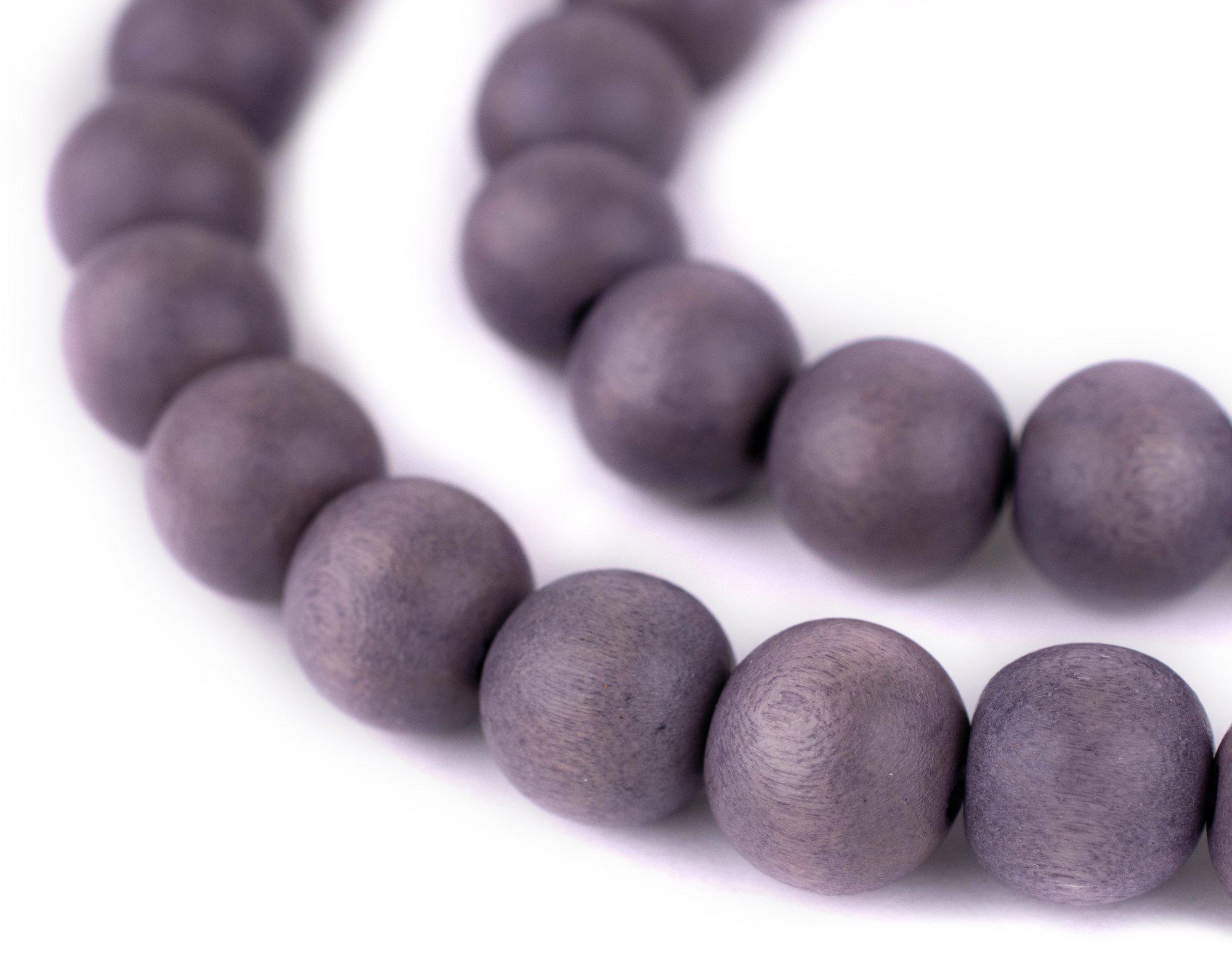 The Bead Chest Natural 14mm Wooden Beads in Grey for Jewelry Making ...