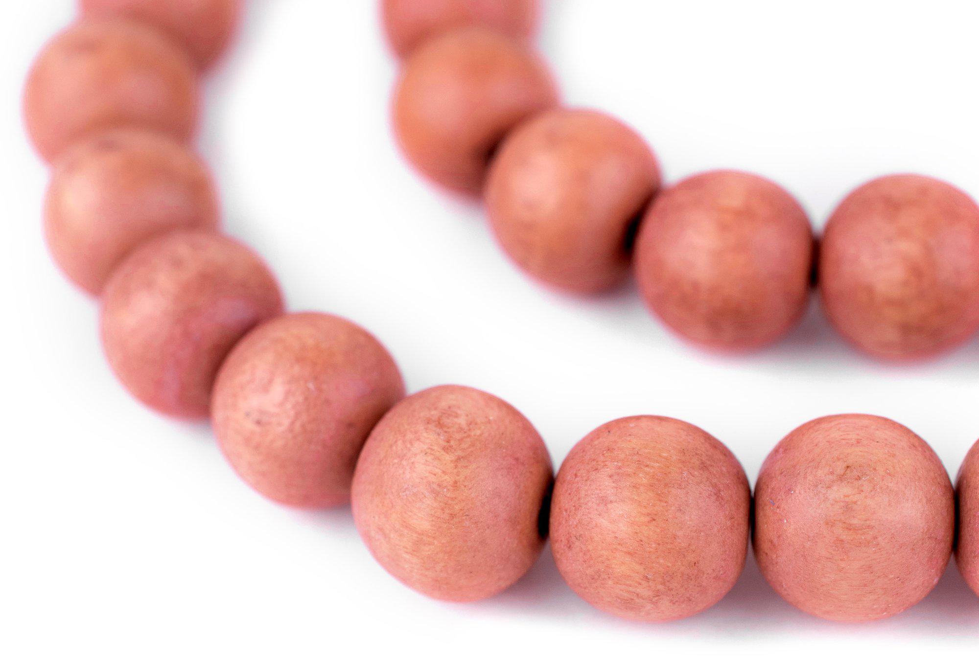The Bead Chest Natural 14mm Wooden Beads in Orange for Jewelry Making ...