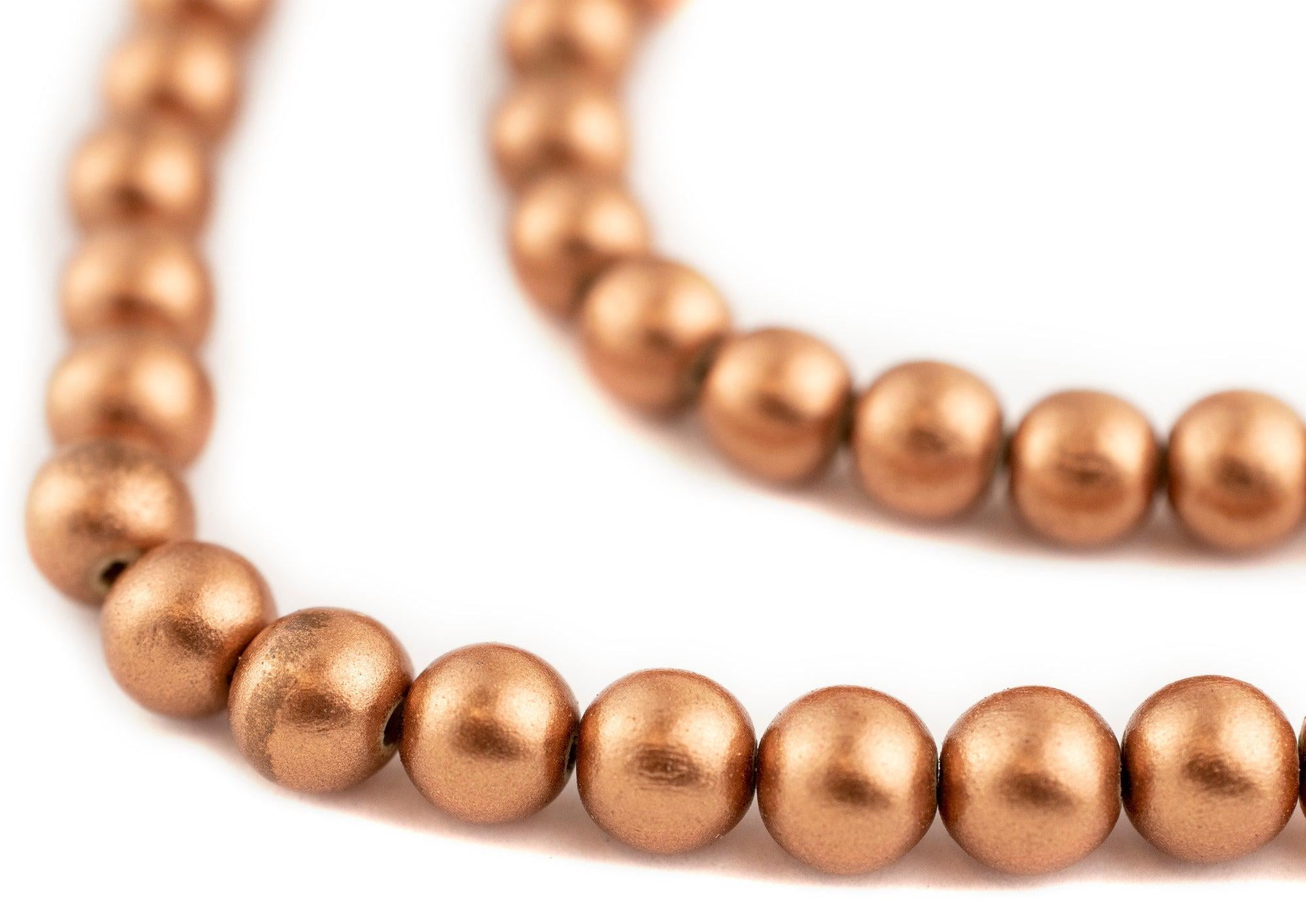 The Bead Chest Natural 8mm Wooden Beads in Copper for Jewelry Making ...