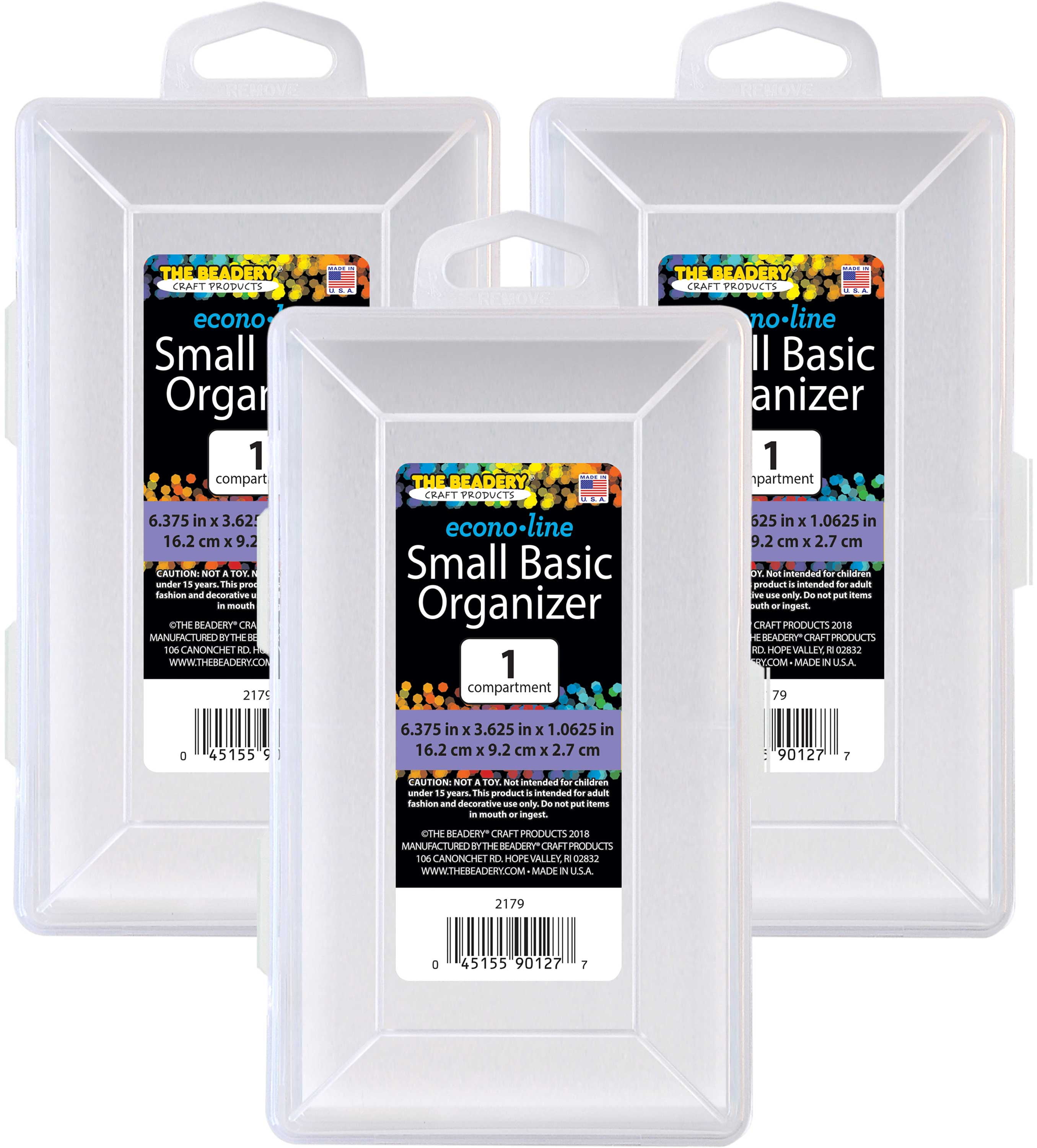 The Beadery, 1 Compartment Clear Storage Box, Unisex, 3ea - Walmart.com