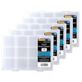 The Beadery - 12 Compartment Clear Plastic Storage Box - 5 Pack - 2173 ...