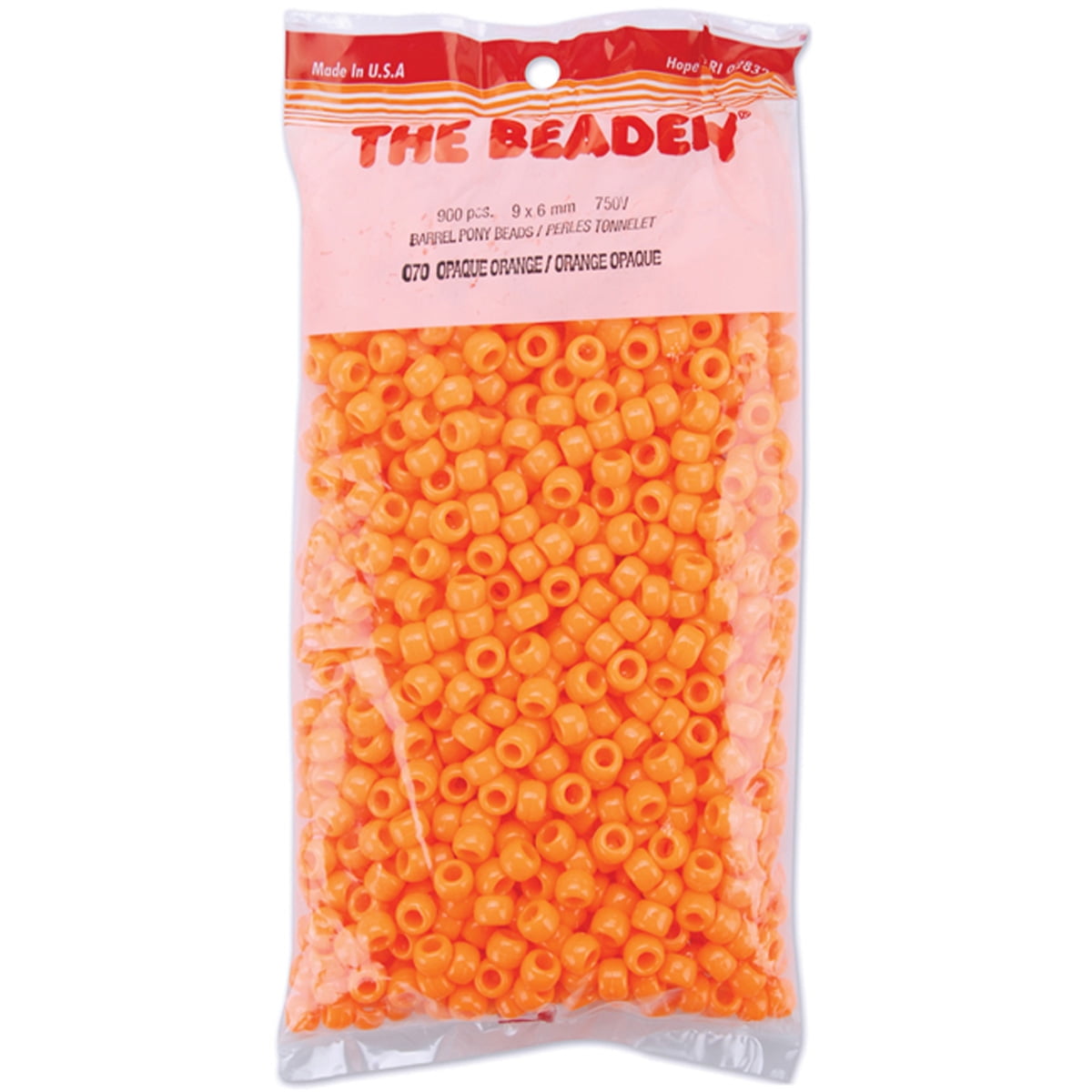 The Beadery 750V-070 Pony Beads 6x9mm 900/Pkg - Walmart.com