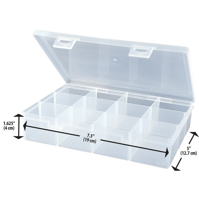 The Beadery - 12 Comp Small Bead Keeper Box - Clear Plastic - 2173 ...