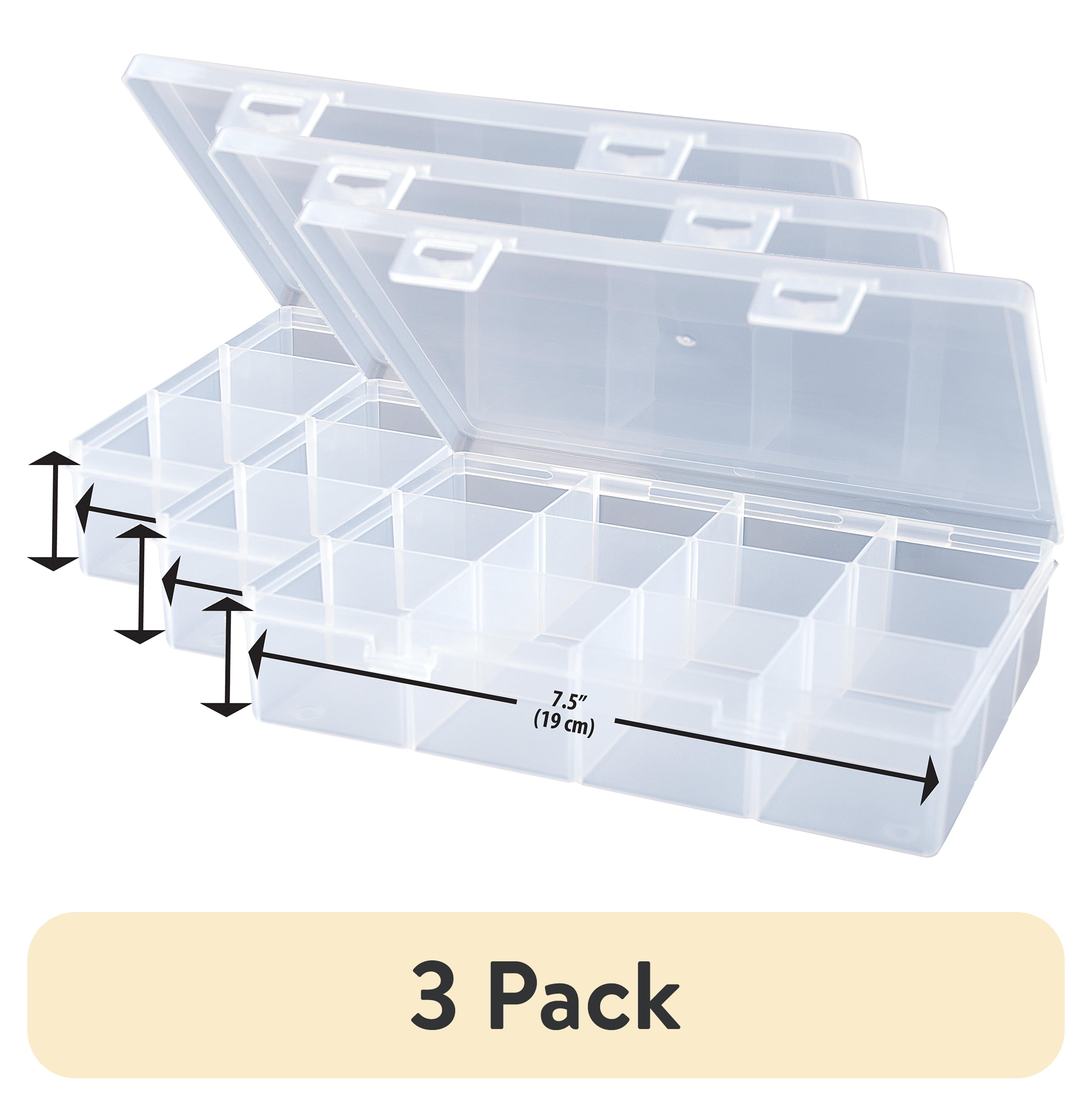 (3 pack) The Beadery - 12 Comp Small Bead Keeper Box - Clear Plastic ...